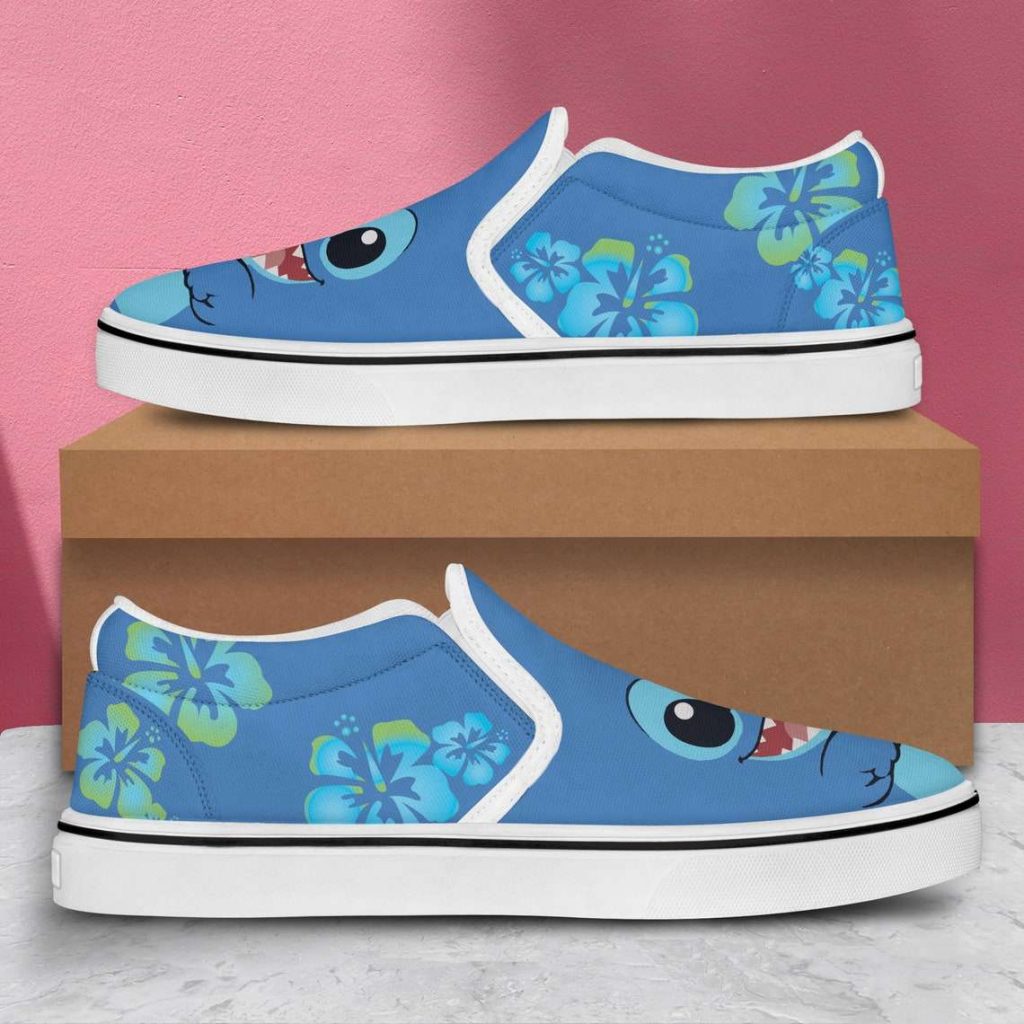 Funny Smile Stitch Lilo & Stitch Disney Fans Slip On Shoes ...