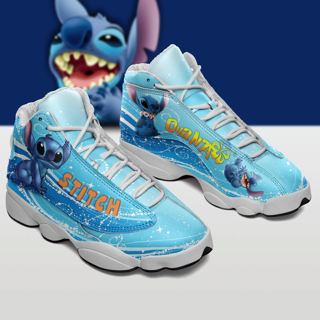 Lilo & Stitch Ohana Jordan 13 Sneakers JD13 Shoes For Men Women ...